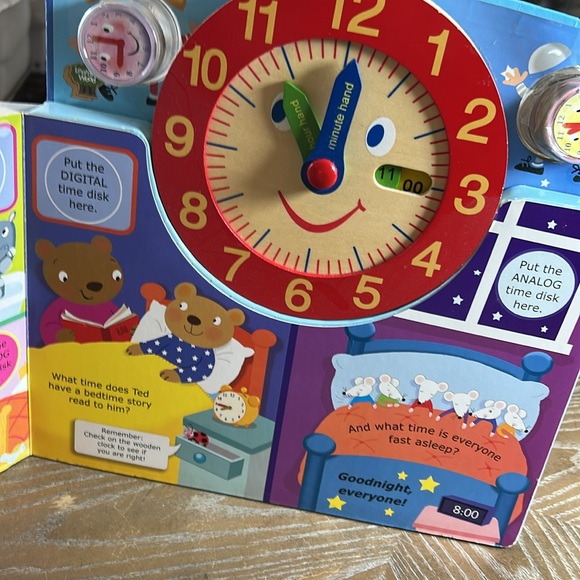 learning wood | Toys | Children Learning Wood Clock What Time Is It ...
